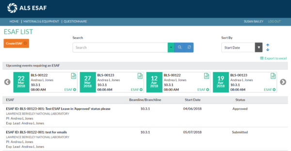 Experiment Safety Assessment Form (ESAF)